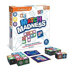 Foxmind Match Madness Board Game, Dual Mode Visual Recognition Matching Board Game, Fast Paced Puzzle Game to Develop Problem Solving Skills, Fun Board Games for Adults and Family