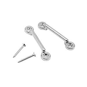 Abimars Bimini Top Strap Pad Eye Footman Loop, 12PCS 316 Stainless Steel Footman's Loop for 1in or 1 1/2in Tie Down Strap, Kayak Deck Loops, Tie Down Anchor Point