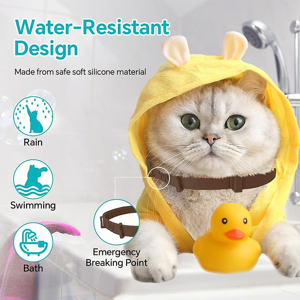 WEALLIN 4 Packs Calming Collar for Cats, Cat Calming Collar Anxiety Aggression Relief Stress Pheromone Collar for Cats, Cat Calming Products with 60 Days Long-Lasting Effect, Adjustable for Most Cat