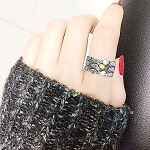 WSLI to My Daughter Swimming Against The Current Ring,Adjustable 2021 New Women's Stacking Opening Rings Finger Ring,Fish Pattern Vintage Jewelry Ring,Best Gift for Women and Girls (1Pc)