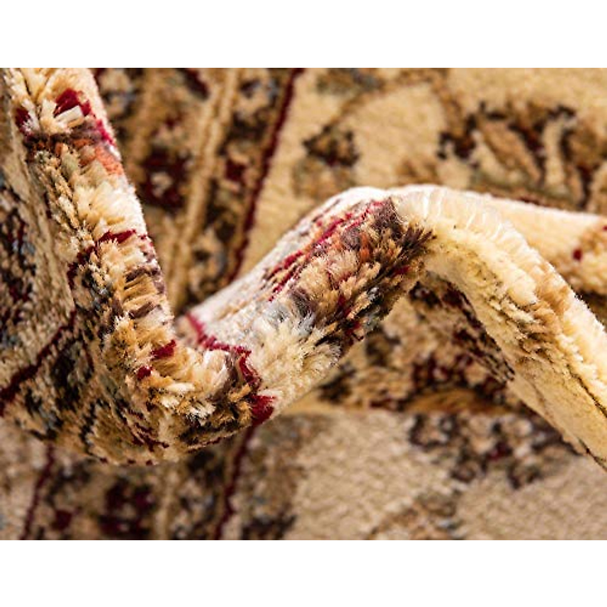 Unique Loom Voyage Collection Traditional Oriental Classic Rug_AGR004, 10 ft x 14 ft, Ivory/Gold