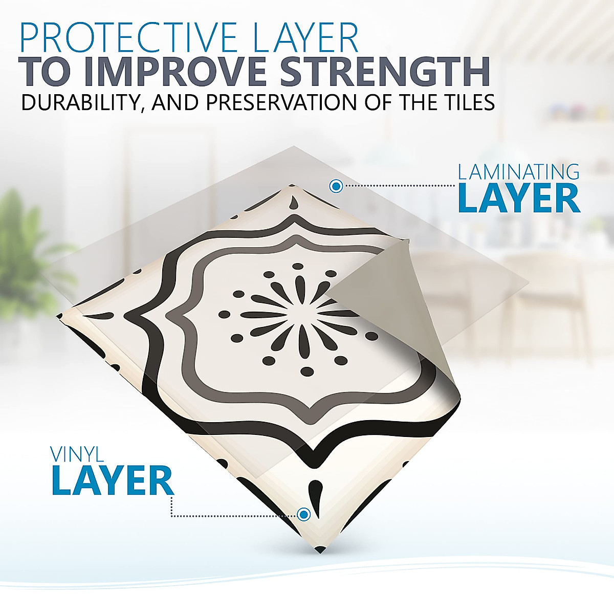 Mi Alma Peel and Stick Tile Backsplash Stair Riser Decals DIY Tile Decals Mexican Talavera Home Decor Staircase Decal Tile Stickers Decals Pack of 24 Tiles 7''W x 7''L Each Tile(My Tile)