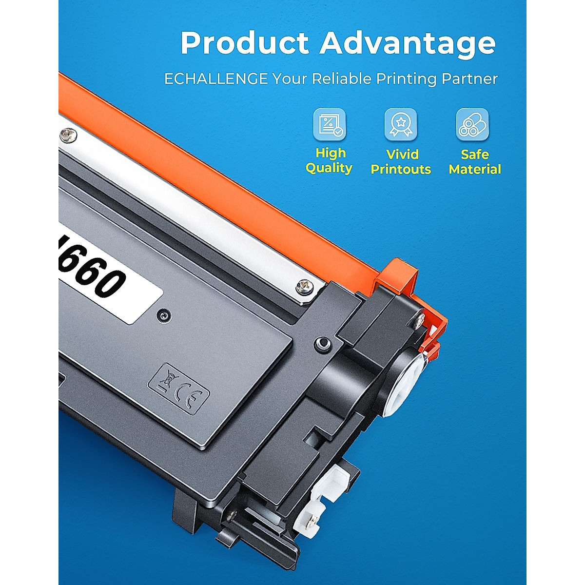 TN660 TN-660 High Yield Toner Cartridge Replacement for Brother TN660 TN-660 TN630 Compatible with Brother HL-L2300D HL-L2305W HL-L2380DW HL-L2320D HL-L2340DW DCP-L2540DW Printer (Black, 2 Pack)