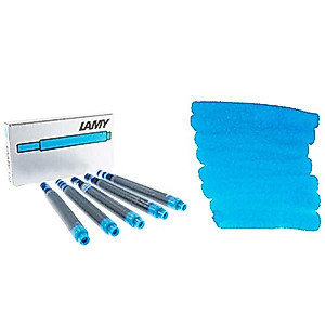 Lamy Turquoise T10 Fountain Pen Ink Refills (4 PACK, Turquoise)