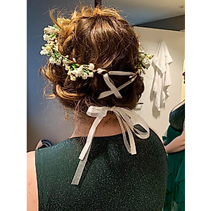 Vividsun Flower Crown Floral Headband Baby Breath Crown Flower Girl Headpiece