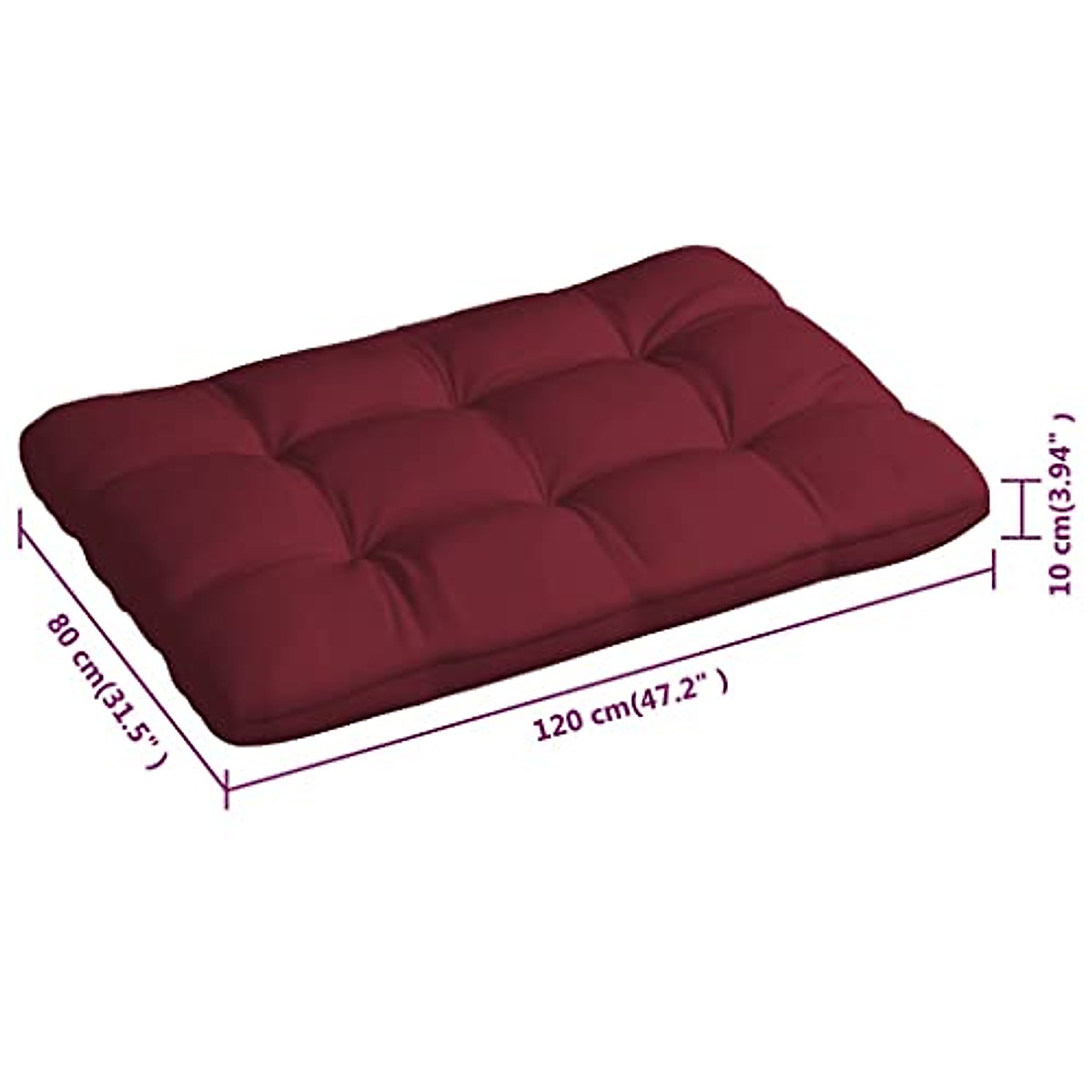 imasay Pallet Sofa Cushions 3 pcs Wine Red