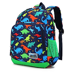 willikiva Dinosaur Kids School Toddler Backpack for Boys and Girls Waterproof Preschool Bag(Red Dinosaur) One_Size