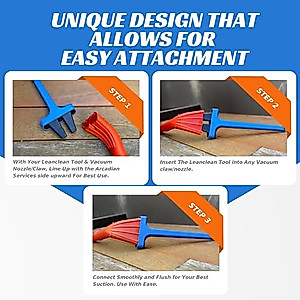 Leanclean Universal Auto Crevice Lightweight Tool Attachment - DIY Cleaning Accessory for Deep-Cleaning Any Vehicle Interior - Compatible with Car Wash Vacuum and Gas Station Vacuums