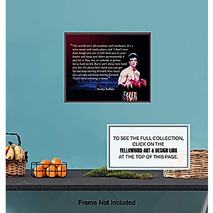 Rocky Balboa Quote – 8x10 Inspirational Motivational Wall Art Poster for Home, Apartment, Gym, Studio or Office Decor - Inspiring Room Decorations or Gift for Entrepreneurs, Trainers – Unframed Print