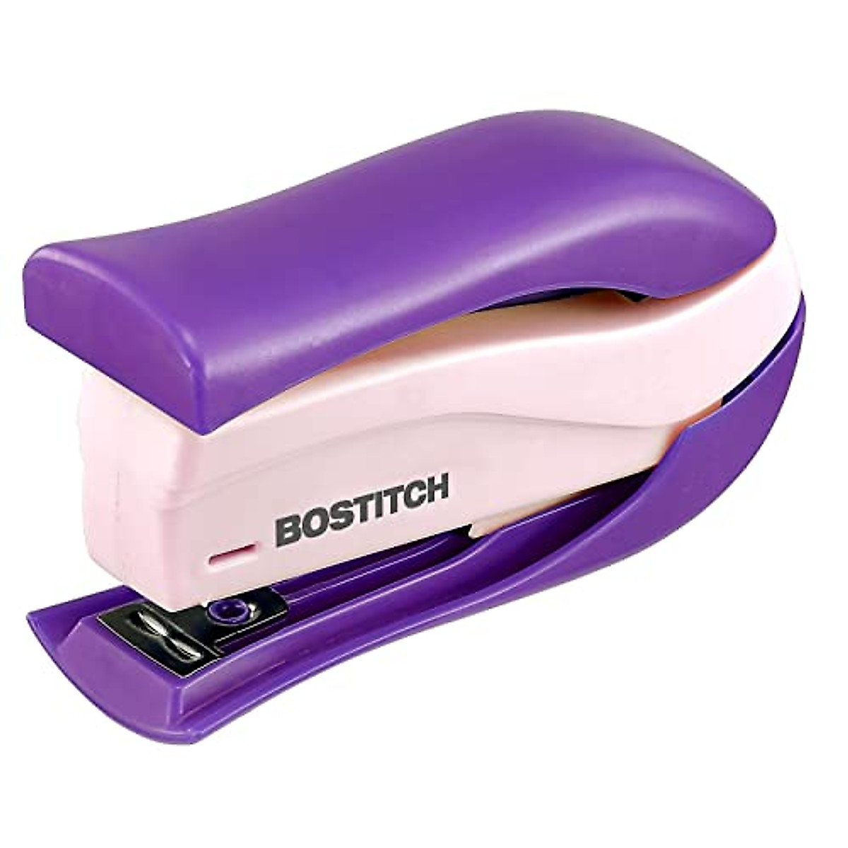 Bostitch Office inSHAPE 15 Reduced Effort Compact Stapler, Purple (1454), 4.3" x 1.9" x 7.5"