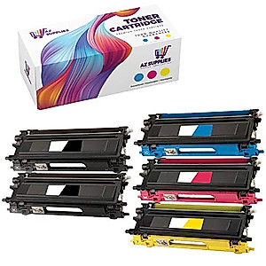 AZ Supplies © Premium OEM Quality 5PK TN115 High Yield Toner Cartridges Color Set + Black Professionally Remanufactured for Brother DCP-9040CN, DCP-9045CDN, HL-4040CDN, HL-4040CN, HL-4070CDW, MFC-9440CN, MFC-9450CDN, MFC-9840CDW Printers (2x Black, 1x Cya