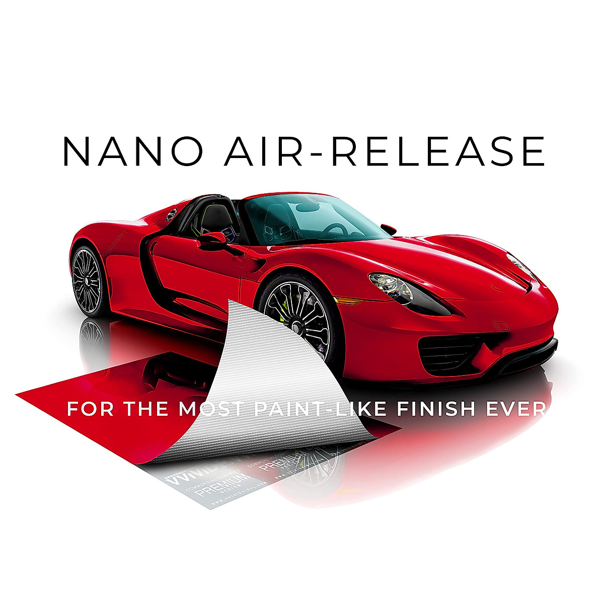 VViViD+ Ultra Gloss Metallic Candy Red Vinyl Car Wrap Premium Paint Replacement Film Roll with Nano Air Release Technology (1ft x 5ft)