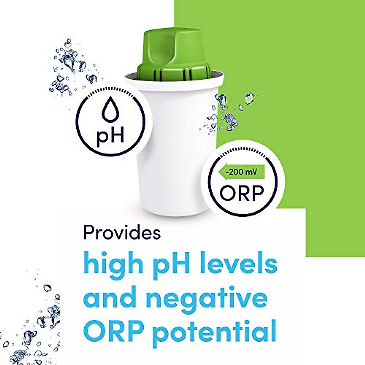 DAFI LED Glass Water Filter Pitcher 64 oz with Alkaline Filter + 3pack Alkaline Filters | Filters Compatible with Brita | Water Purifier Filter Jug Water Purifer | Water Cartridges | Violet