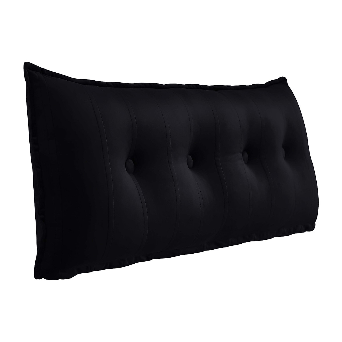 Johnear Bolster Pillow Headboard Backrest Pillow Large Daybed Cushion Lumber Back Pad Support Positioning Sofa Bed Rest Reading Pillow （Black, 76 x 3 x 20 inches）