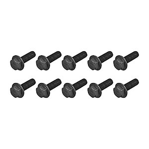 METALLIXITY Flanged Hex Head Bolts (M10x30mm) 10pcs, Hexagon Serrated Flange Bolt Fully Thread Screw - for House Construction Hardware Fasteners