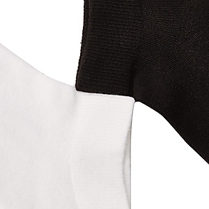 HUE womens Hue Women's Quarter Top With Cushion Sport Socks, 6 Pair Pack casual socks, Black/Multi, One Size US