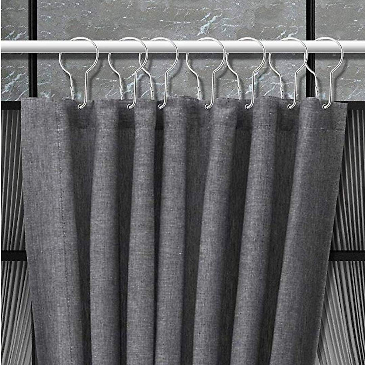 A person who loves life，Shower Curtain Ring Hook Metal Shower Ring 100pcs