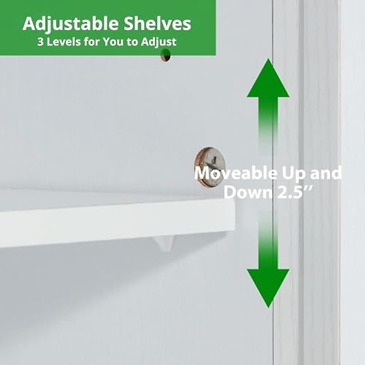 AVAWING Kitchen Sideboard Buffet Cabinet, Modern Farmhouse Kitchen Storage Cabinet with Drawer and Adjustable Shelf, Coffee Bar Cabinet for Kitchen, Dining Room, Bathroom, Entryway, White