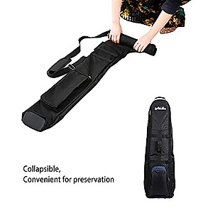 Golf Sunday Bag-Driving Range Mini Course Training Practice Golf Bag Travel Case Foldable (Black)