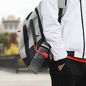 OHMY FIT Neo Magnetic Silicone Ring Strap for Water Bottle - Water Tumbler Strap Versatile Sports Bottle Ring - Water Bottle Carrier Strap for Gym, Backpack, Belt, Hiking, Outdoors & More (Teal)