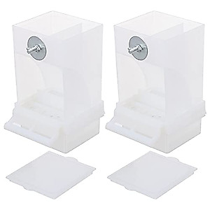 VILLCASE Bird Cage Feeder Automatic Pigeon Bird Feeder, Bird Feeder Automatic Pet Feeder Bird Food Container Tool Feeding Tool for Parrot Pigeon Parakeet Canary Cockatiel 2PCS Parakeet Cage