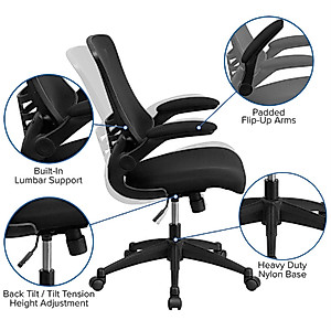 Flash Furniture Work From Home Kit - Glass Desk with Keyboard Tray, Ergonomic Mesh Office Chair and Filing Cabinet with Lock & Side Handles