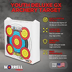 Morrell Weatherproof Youth Deluxe GX Range NASP Field Point Archery Bag Target with HME Products Bowhunting Archery Range Practice Shooting Stand