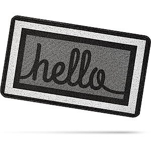 Indoor Outdoor Funny Doormat for Entrance Hello Decor Welcome Mats for Front Door Shoe Mat Cabin Decor Garage Patio Garden Floor Mat Durable Wear-Resistant Non-Slip Rug