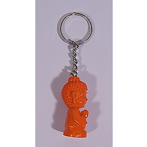 Buddha Keychain Key Ring Assorted Happy Praying Blessing (Set of 4)