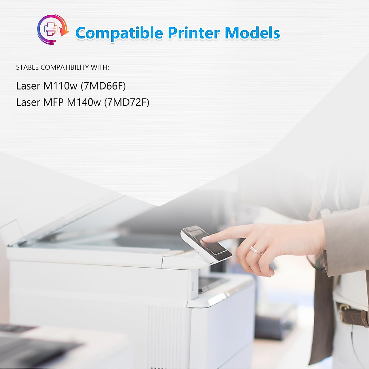 (with Chip) 141A Black Toner Cartridge, W1410A 2 Pack: 141A Toner Replacement for HP 141A Toner Compatible with Compatible with Laser M110w (7MD66F), Laser MFP M140w (7MD72F) Printer | 141A W1410A