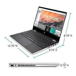 2020 HP Pavilion x360 2-in-1 14" HD Touchscreen Laptop Computer, 11th Gen Intel Core i3-1115G4, 8GB RAM, 128GB PCIe SSD, B&O Audio, HD Webcam, Intel UHD Graphics, Win10, Silver, 32GB SnowBell USB Card