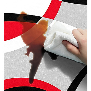 Red Grey Black White Abstract Art Kitchen Rugs and Mats Set of 2 Anti-Fatigue Cushioned Kitchen Floor Mat Non-Slip Backing Washable Kitchen Rugs Set for Home Office Laundry