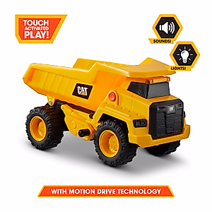 CAT Construction Toys, Power Haulers Dump Truck, Realistic Lights and Sounds, Motion Drive Technology, Working Features, & Realistic Construction Experience.