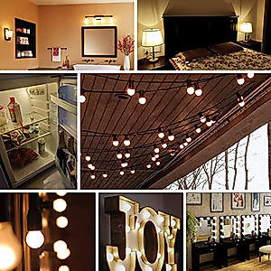 Sphoon G40 1.5w Low Wattage Led Bulb Equivalent 15 Watt Standard E26 Base G14 Small Low Power Light Bulb, Frosted, Warm White 2700k, CRI 90+, 150lm, Pack of 2