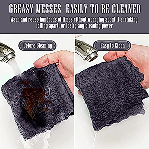 24 Pack Kitchen Dishcloths - Does Not Shed Fluff - No Odor Reusable Dish Towels, Premium Dish cloths, Super Absorbent Coral Fleece Cleaning Cloths, Nonstick Oil Washable Fast Drying (Grey)