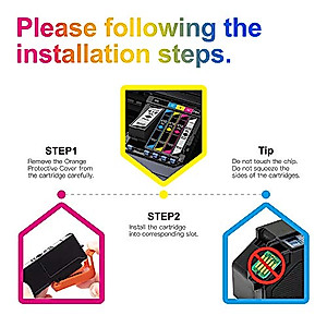 Uniwork Remanufactured Ink Cartridge Replacement for Epson 410XL 410 XL T410XL use for XP-830 XP-640 XP-7100 XP-630 XP-530 XP-635 Printer Tray (1 Cyan 1 Magenta 1 Yellow, 3 Pack)