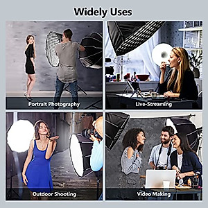 Bowens Mount Parabolic Softbox, Upgraded One-Step Quick Installation, Takerers 33.5" Deep Parabolic Softbox Diffuser with Honeycomb Grid, Compatible for Aputure/Smallrig/Neewer/GVM Lights, Flash