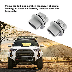 2Pcs Turn Signal Socket,Replaces OEM#90075-60060 Front Turn Signal Bulb Socket Compatible with Toyota 4Runner Tundra Tacoma Sequoia,Professional Car Accessories Turn Signal Assembly