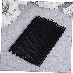 Tofficu Black Pencils 1 Set 24 Black Outfit Black Colored Pencils Artist Colored Pencils Coloring Pencils with Case 24 Color Pencils Paper Tube Bamboo Black Natural s Black Suits