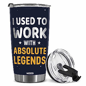 WHIDOBE I Used To Work With Absolute Legend Coworker Retirement New Job Goodbye Workplace Office Boss, Women, Men, Going Away, Colleague, Farewell, Leaving New Job, Good Luck Coworker Tumbler 20OZ Ye