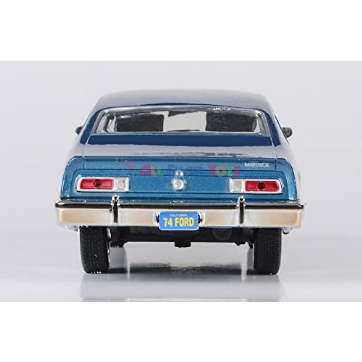 1974 for Ford Maverick 1:24 Scale Diecast Replica Model by Motormax Forgotten Classics Series 79042 (Blue)