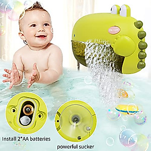 Grechi Dinosaur Bath Toys,Baby Bath Toys for The Baby Bathtub,Toddler Bath Toys Automatic Bubble Machine,Plays 12 Children’s Songs,Bath Toy Makes Great Gifts for Toddlers Age 2 3 Year Old Girl Boy