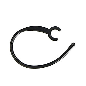 6 Pack Replacement Ear Hooks for Wireless Bluetooth Headset Earhook Clips Hook Loop - 8MM Clamp Headsets, Black