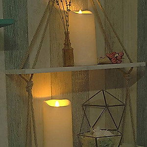 2 Pack 4” x 8” Waterproof Outdoor Flameless Candles with Timer Large Battery Operated Electric LED Pillar Candle Suit for Gift Home Décor Party Wedding Supplies Garden Halloween Christmas Decoration