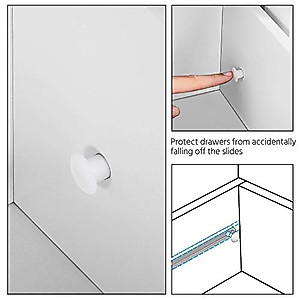 Yaheetech Bathroom Floor Cabinet, Wooden Side Storage Organizer, 4 Drawers Free-Standing Cabinet for Bathroom/Hallway/Living Room, White