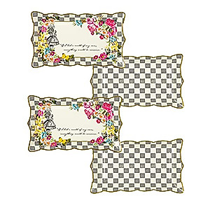 Talking Tables Truly Alice Food Serving Platter 12" x 7.5" a Tea Party Birthday, Multicolor