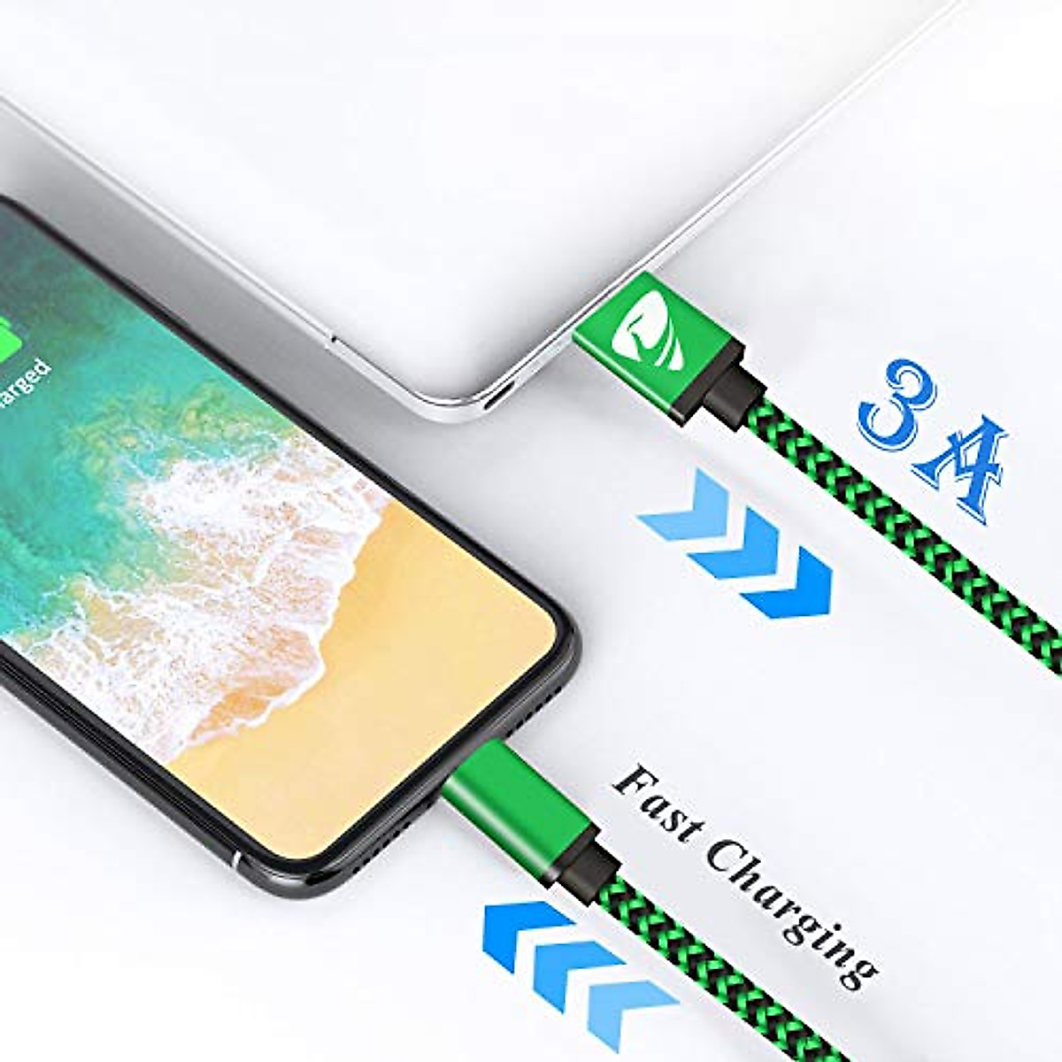 iPhone Charger Cord 4Pack iPhone Charger Cable MFi Certified Lightning Cable Fast iPhone Charging Cord Nylon Braided iPhone Charging Cable Compatible with Phone 11 Pro max/XR max/8/7/6/6s/SE 2020,iPad