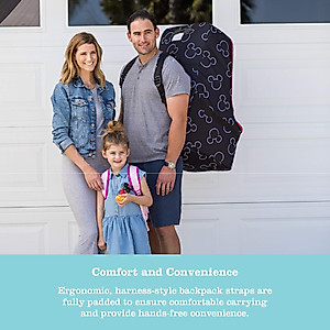 J.L. Childress Disney Baby Ultimate PREMIUM Backpack Padded Car Seat Travel Bag - Car Seat Gate Check Bag - Fits All Car Seats & Booster Seats - Mickey Mouse
