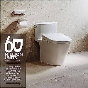 TOTO SW4726AT40#01 WASHLET+ Electronic Bidet Toilet Seat, Elongated, Cotton White