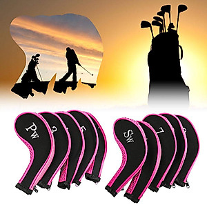 VGEBY1 Iron Head Covers, 10Pcs Neoprene Waterproof Wear Resistant Putter Protector Case Golfer Accessory()